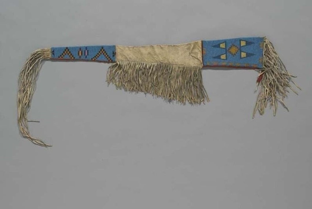 Native American Indian Sioux Beaded Rifle Scabbard Style Suede - Etsy