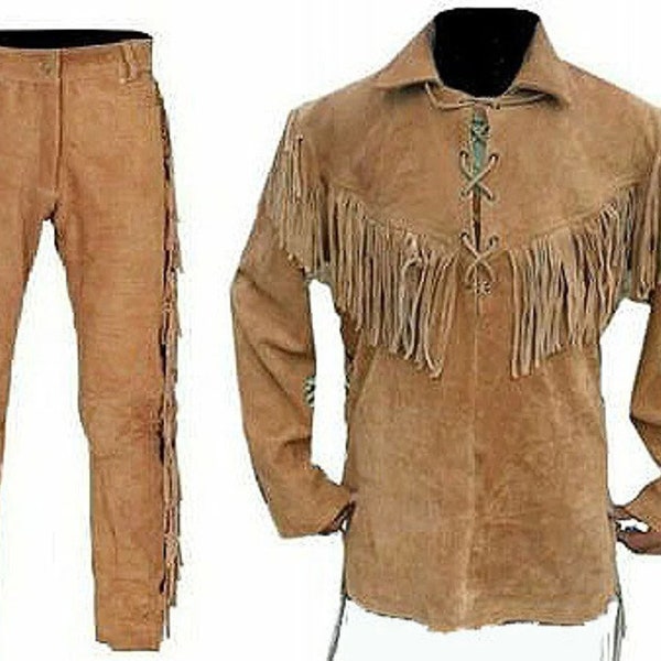 Mens Native American Mountain Man Buckskin Leather War Shirt - Etsy