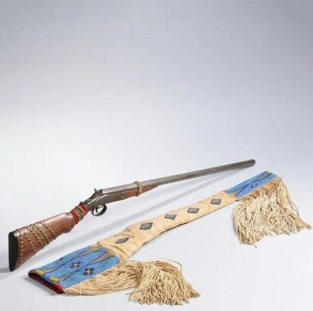 Native American Indian Sioux Beaded Rifle Scabbard Style Suede - Etsy