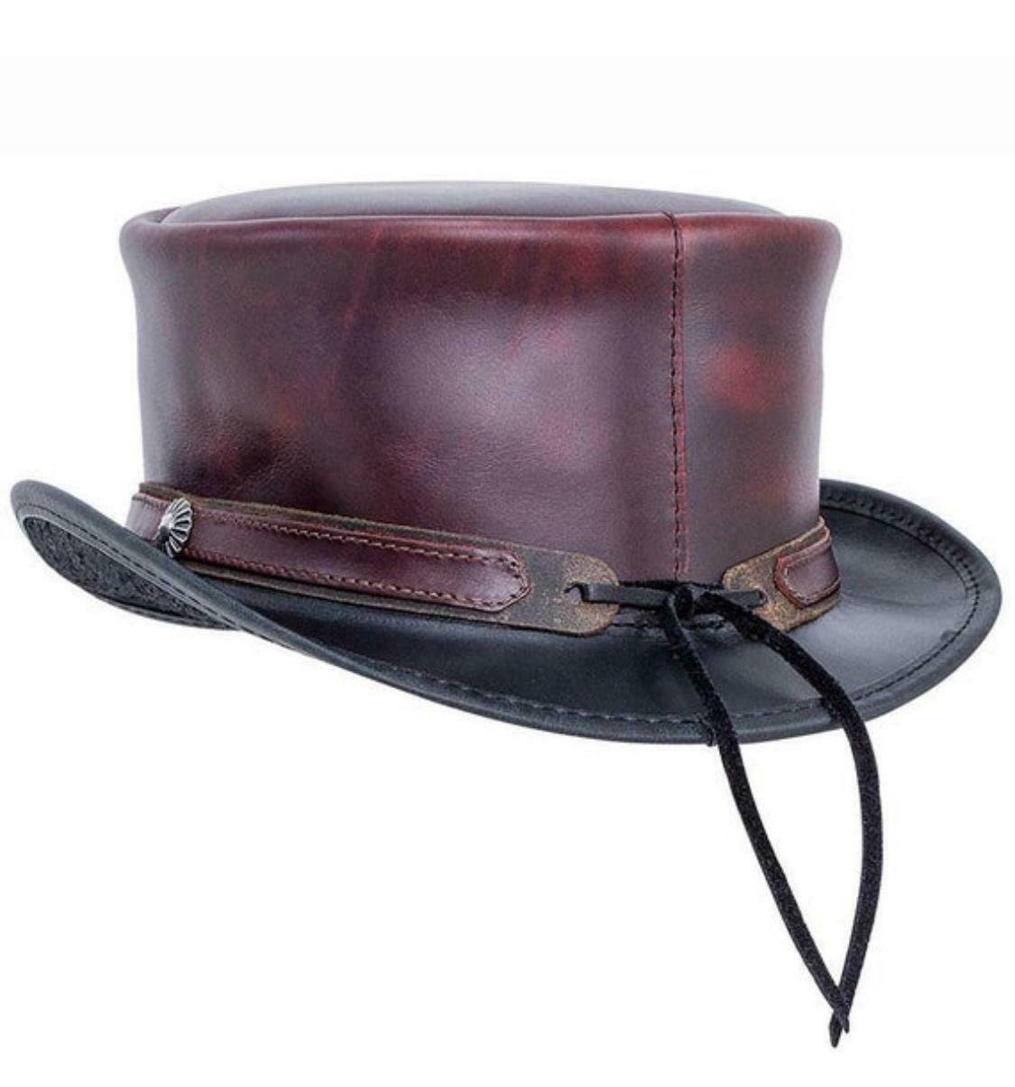 Hampton Leather Top Hat Napa Vino Color Handmade From - Etsy