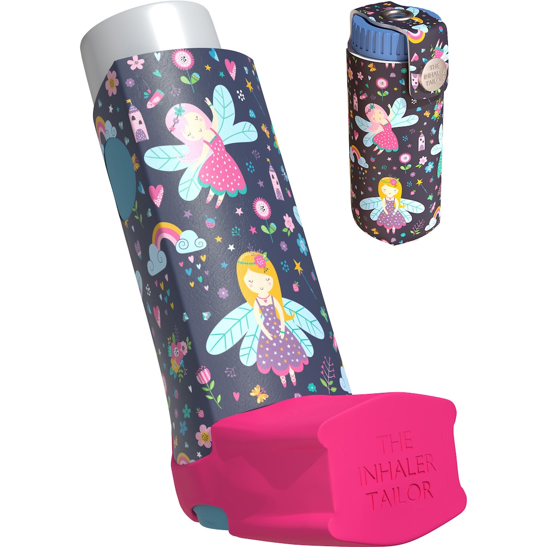 Fairies on Blue - Handmade Inhaler Case - Cover for Asthma & COPD ...