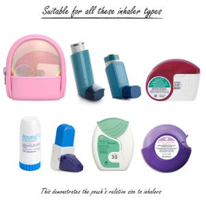 White Asthma Inhaler Pouch – Vegan Leather Bag – Suitable for Nexthaler ...