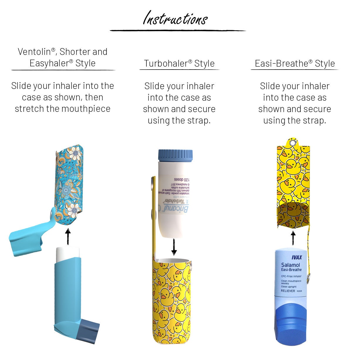 Una the Unicorn - Handmade Inhaler Case - Cover for Asthma & COPD ...