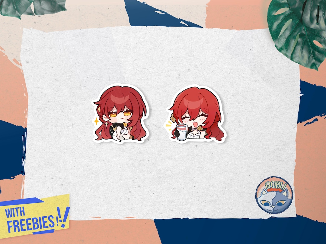 Honkai: Star Rail Stickers Himeko - Vinyl Glossy Waterproof Stickers ...