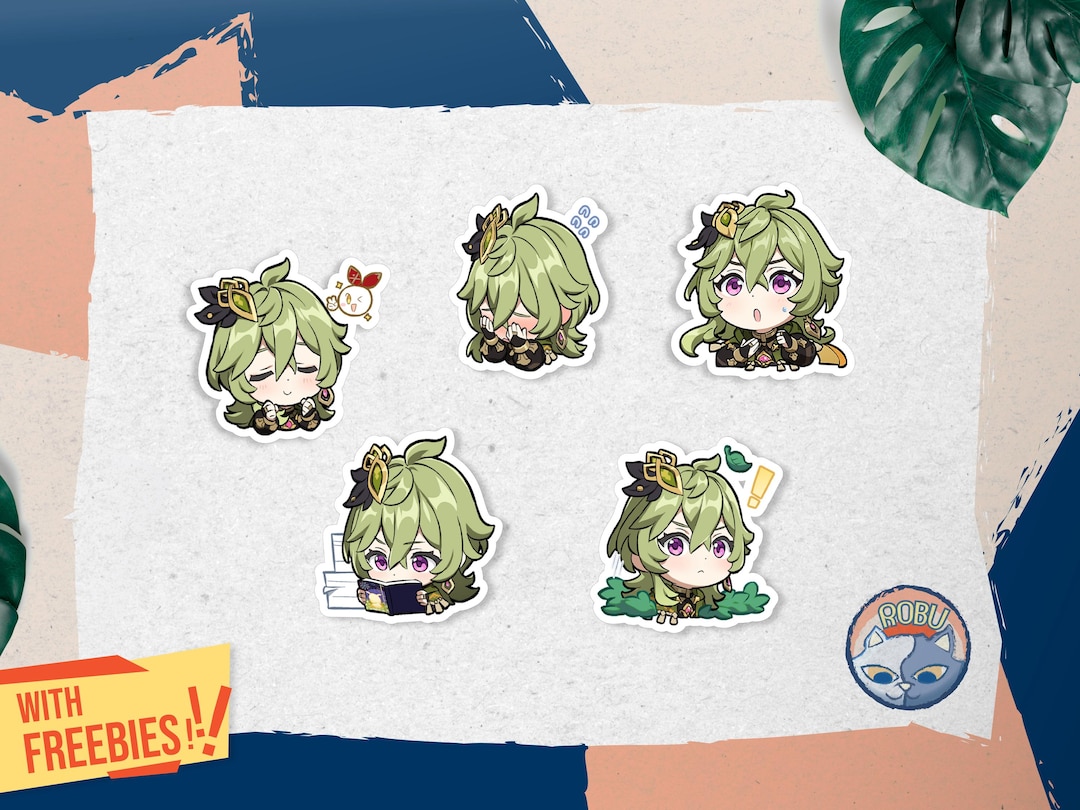 Genshin Impact Stickers Collei Set - Vinyl Glossy Waterproof Stickers ...