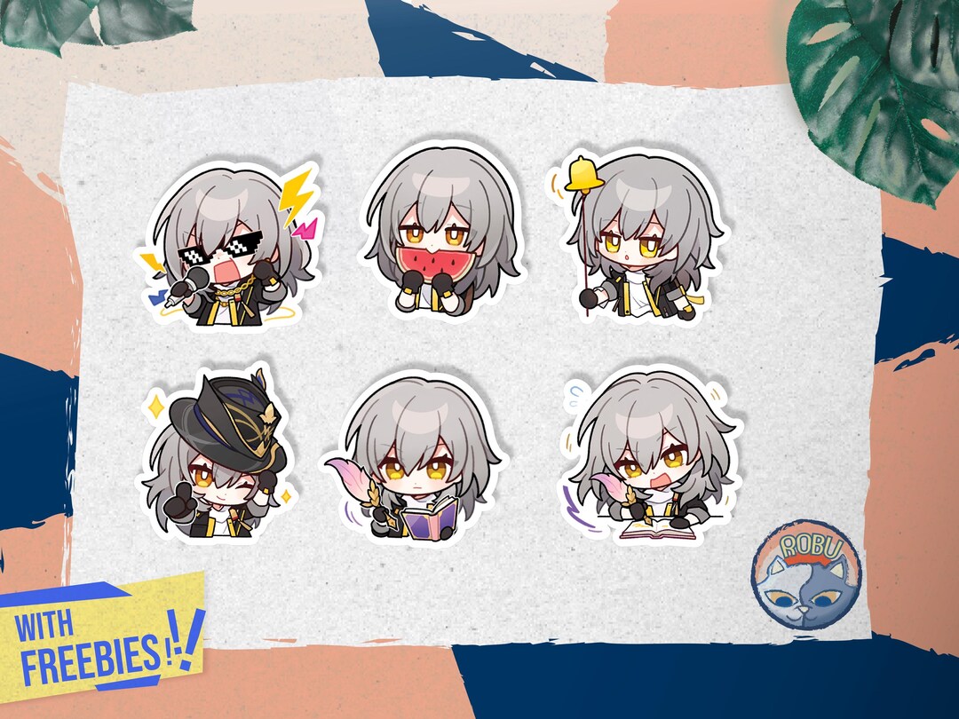 Trailblazer Stelle/ Caelus Honkai: Star Rail Stickers - Vinyl Glossy ...