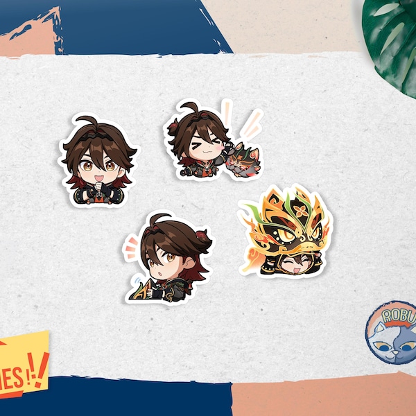 Gaming Genshin Stickers - Etsy