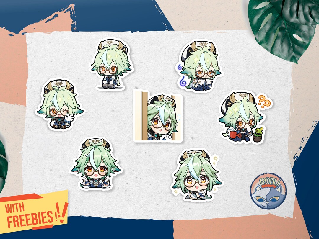 Genshin Impact Stickers Sucrose - Vinyl Glossy Waterproof Stickers ...