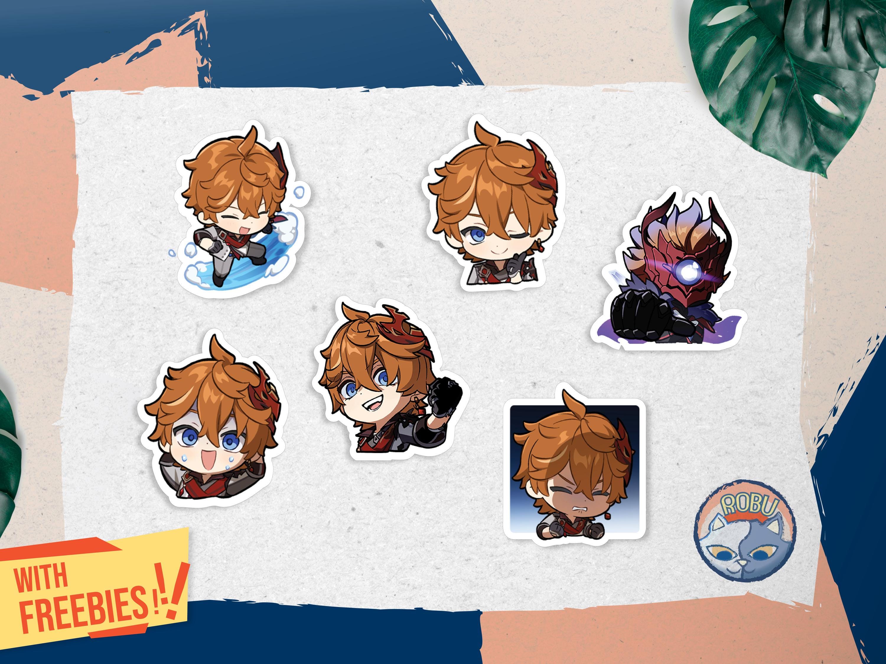 Genshin Impact Stickers Childe - Vinyl Glossy Waterproof Stickers ...