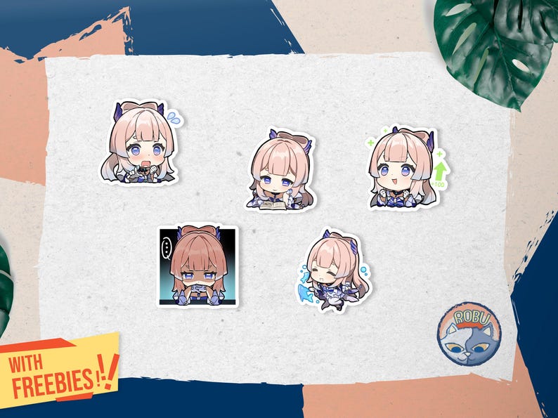 Genshin Impact Stickers Sangonomiya Kokomi - Vinyl Glossy Waterproof ...