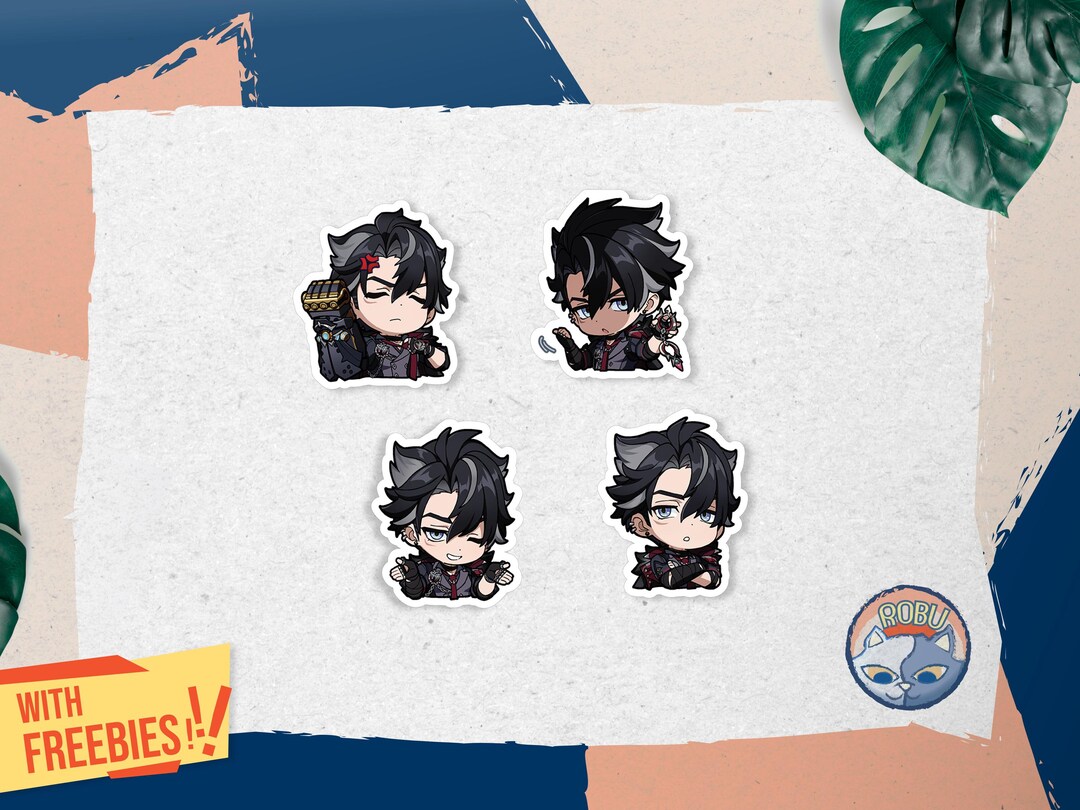 Genshin Impact Stickers Wriothesley Vinyl Glossy Waterproof Stickers ...