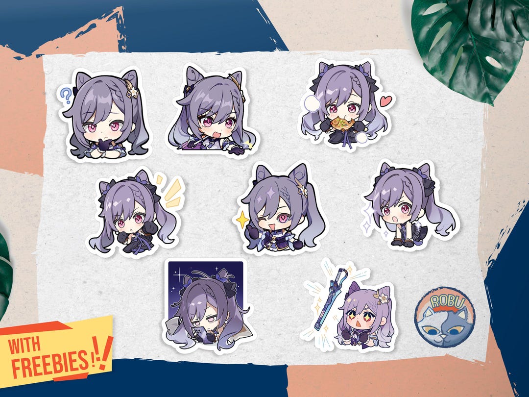 Keqing Genshin Impact Stickers - Vinyl Glossy Waterproof Stickers ...