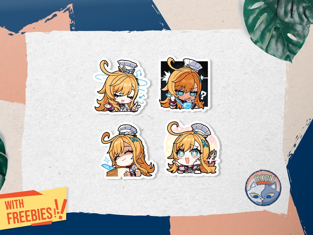 Genshin Impact Stickers Escoffier - Vinyl Glossy Waterproof Stickers ...