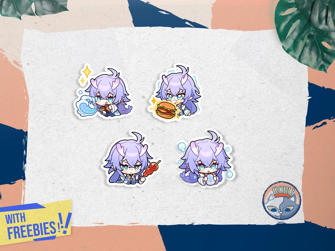 Honkai: Star Rail Stickers Bailu - Vinyl Glossy Waterproof Stickers ...