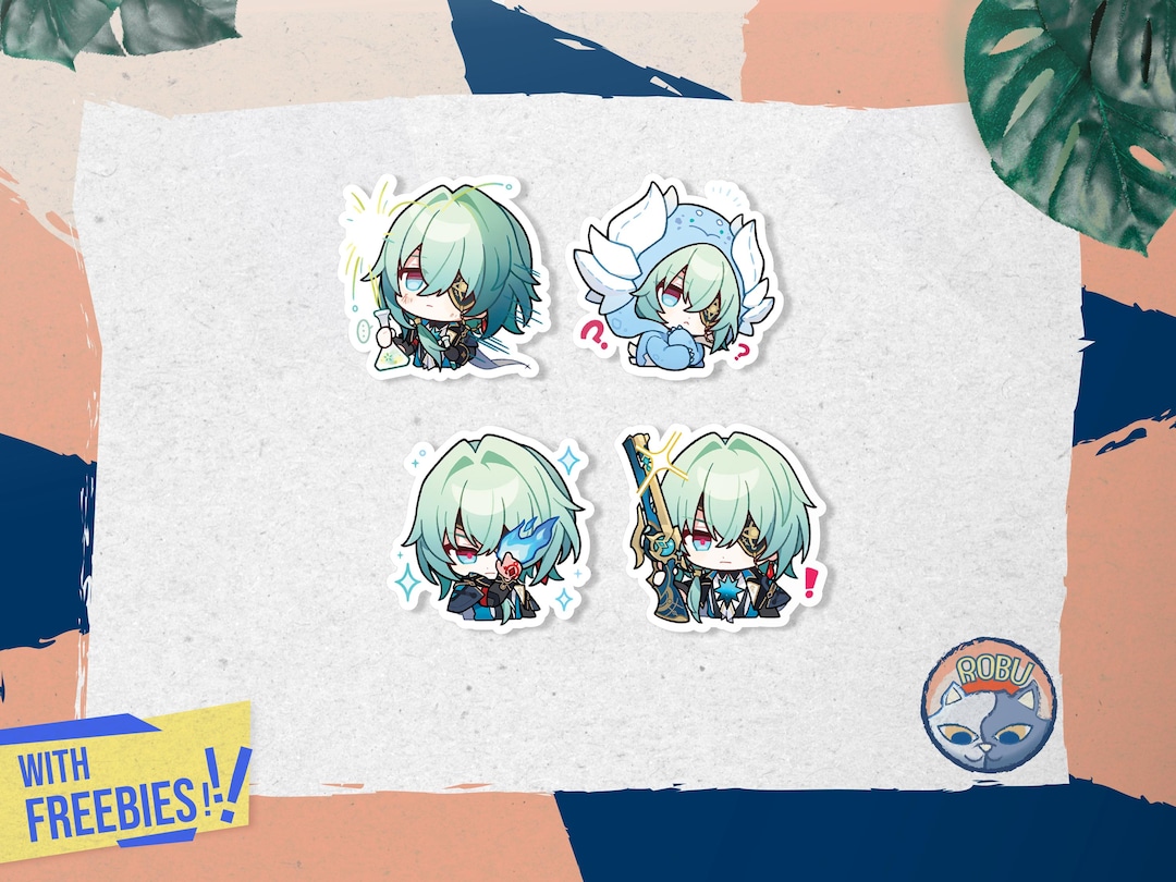 Honkai: Star Rail Stickers Anaxa - Vinyl Glossy Waterproof Stickers ...