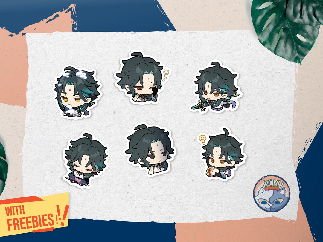 Xiao Genshin Impact Stickers - Vinyl Glossy Waterproof Stickers Bottle ...