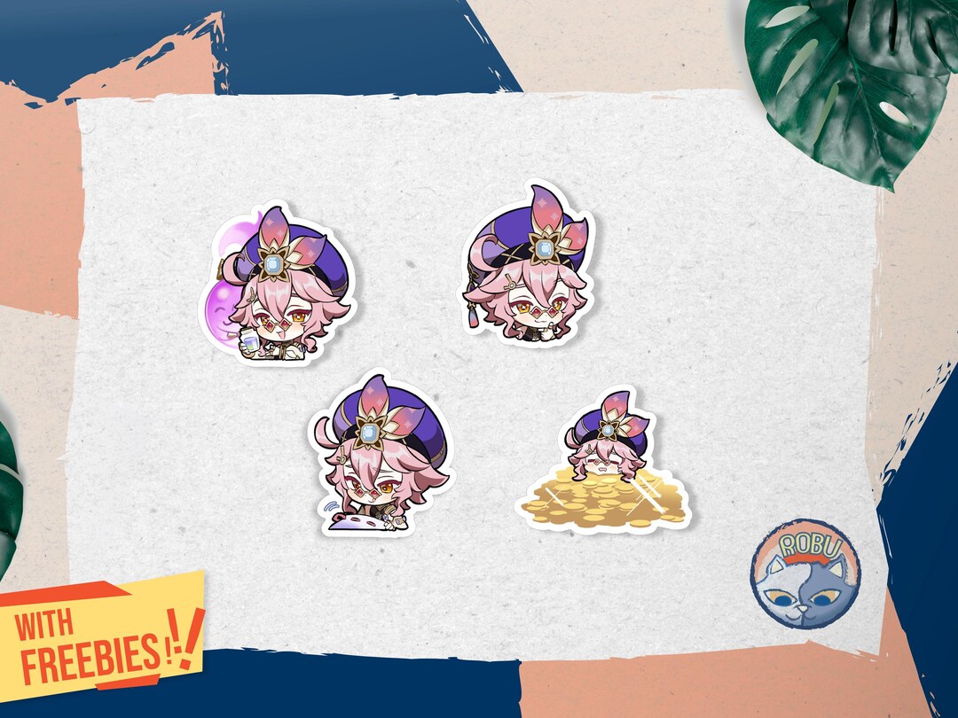 Genshin Impact Stickers Dori Vinyl Glossy Waterproof Stickers Bottle ...