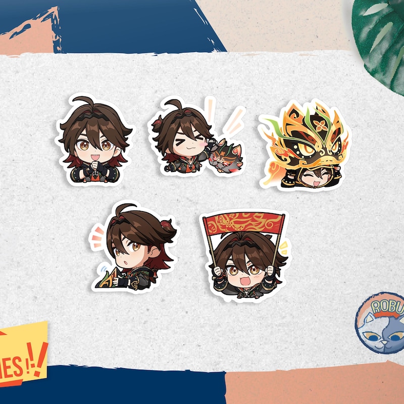 Gaming Genshin Stickers - Etsy