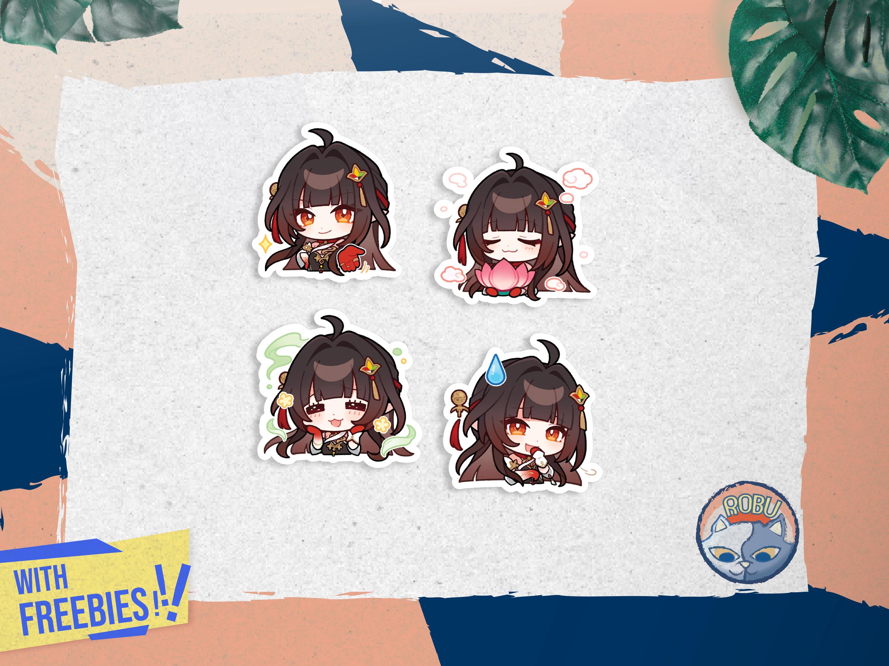 Honkai: Star Rail Stickers Lingsha - Vinyl Glossy Waterproof Stickers ...