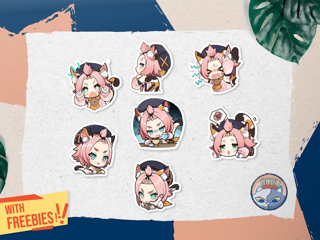 Diona Genshin Impact Stickers - Vinyl Glossy Waterproof Stickers Bottle ...