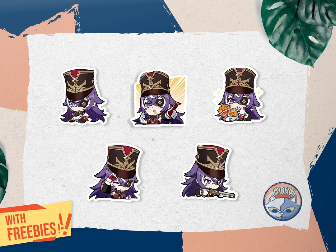 Genshin Impact Stickers Chevreuse Vinyl Glossy Waterproof Stickers ...