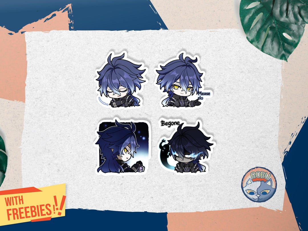 Flins Genshin Impact Stickers - Vinyl Glossy Waterproof Stickers ...