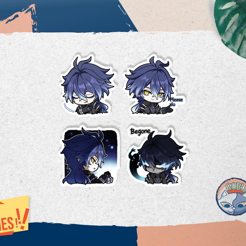 Genshin Flint Stickers - Etsy Canada