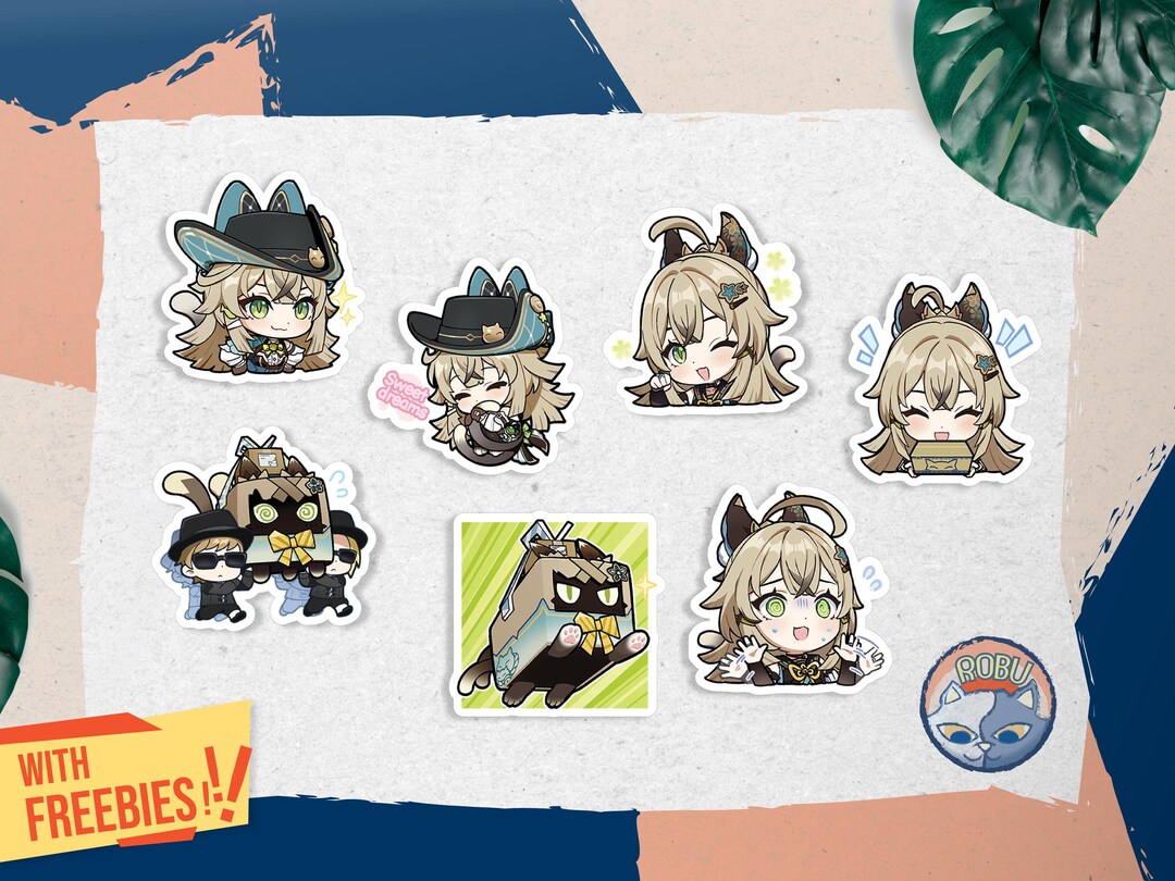 Genshin Impact Stickers Kirara Vinyl Glossy Waterproof Stickers Bottle ...