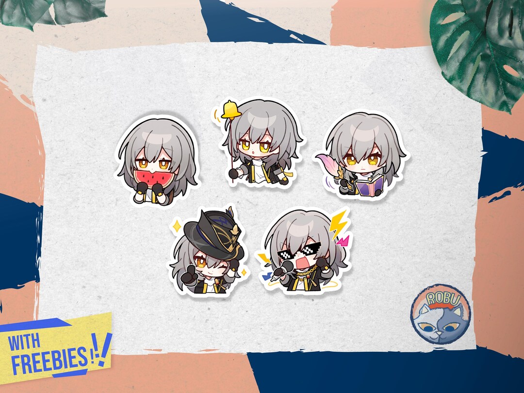 Honkai: Star Rail Stickers Trailblazer Stelle/ Caelus - Vinyl Glossy ...