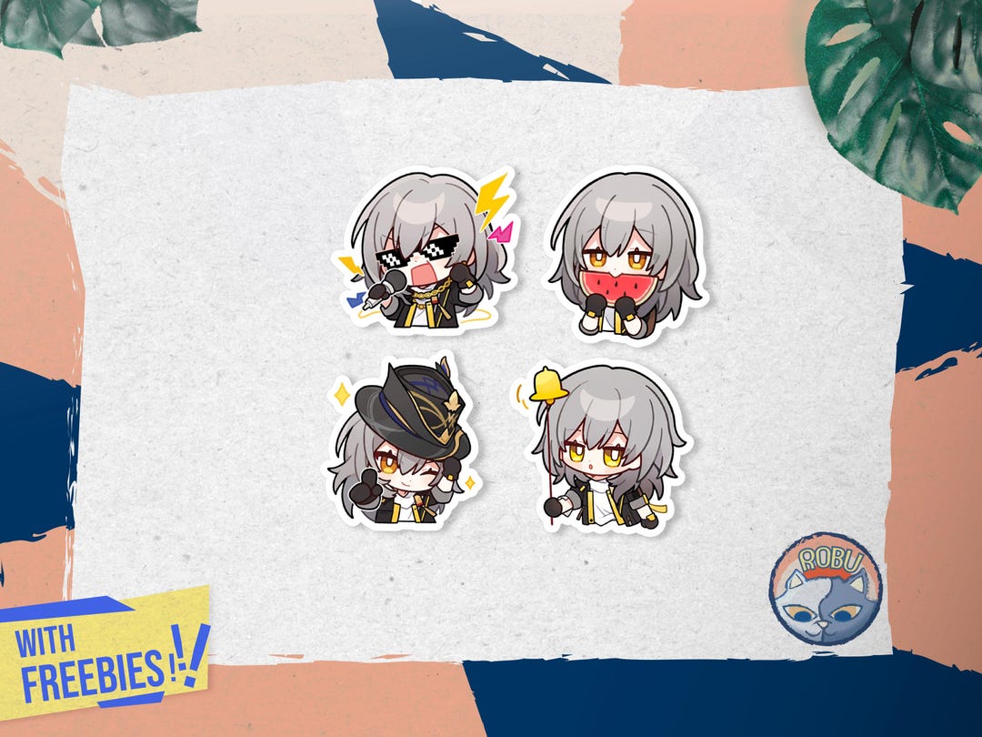 Honkai: Star Rail Stickers Trailblazer Stelle/ Caelus - Vinyl Glossy ...