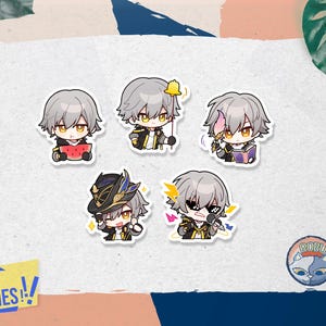 Honkai: Star Rail Stickers Trailblazer Stelle/ Caelus - Vinyl Glossy ...