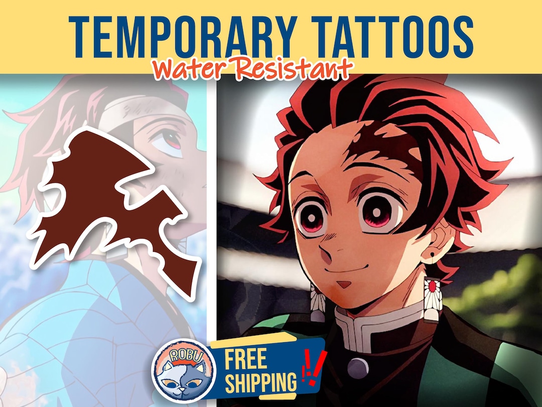 Tanjiro Temporary Tattoo | Cosplayer Tattoo | Fake Tattoo | Cosplay ...