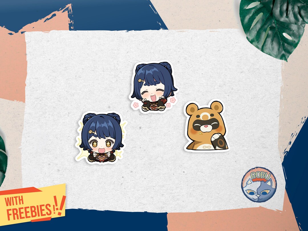 Genshin Impact Stickers Xiangling Vinyl Glossy Waterproof Stickers ...