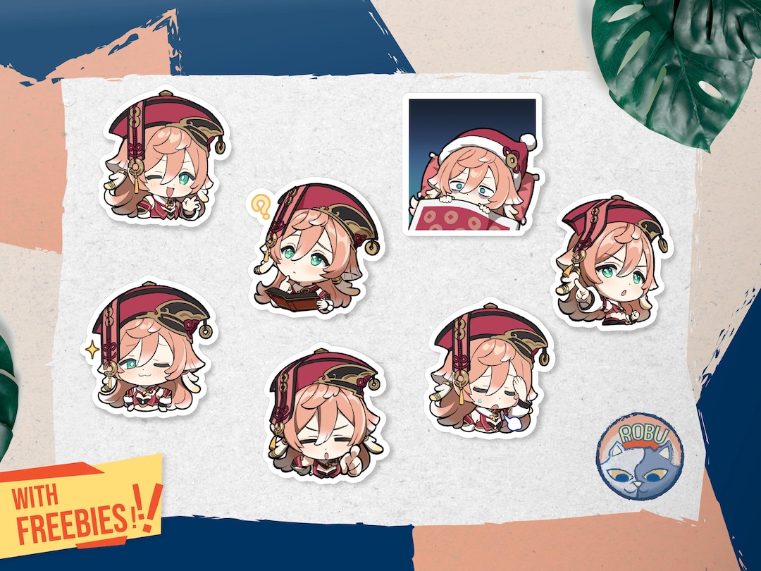 Yanfei Genshin Impact Stickers - Vinyl Glossy Waterproof Stickers ...