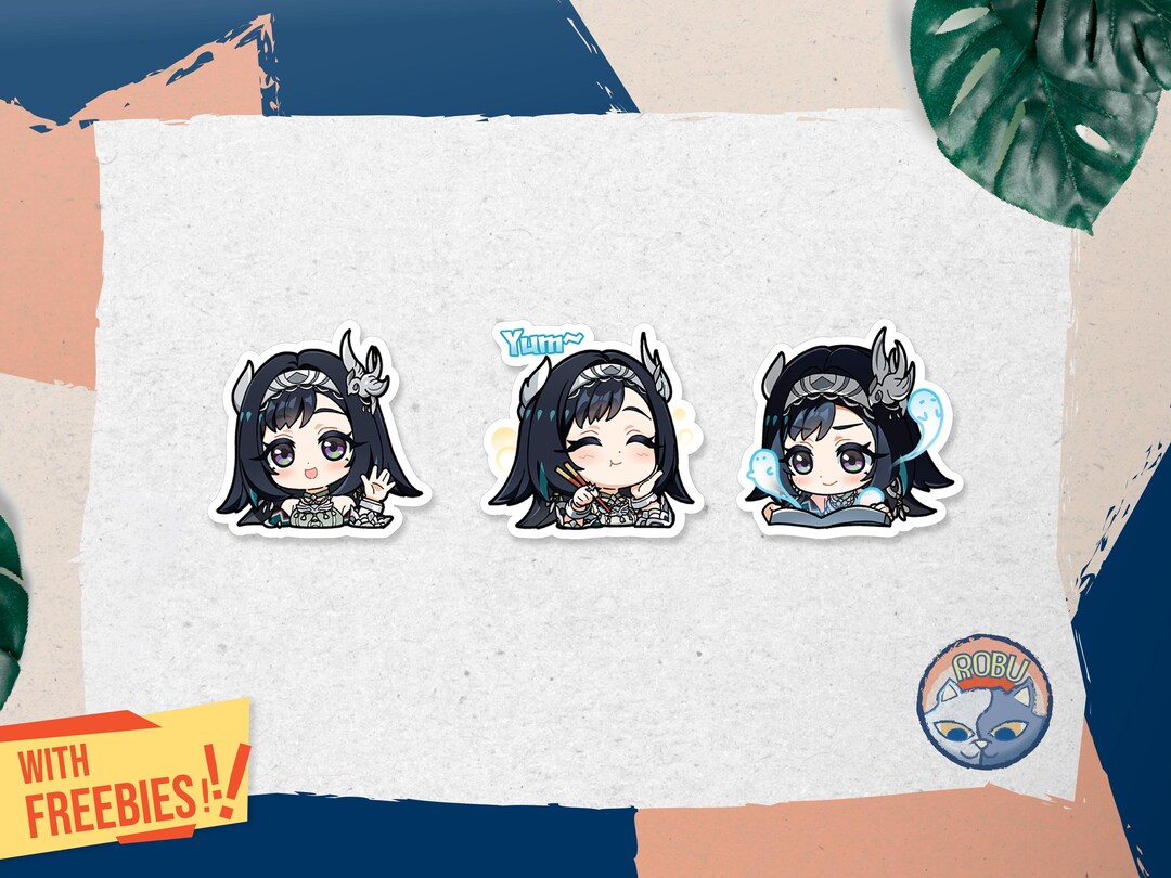 Lan Yan Genshin Impact Stickers - Vinyl Glossy Waterproof Stickers ...