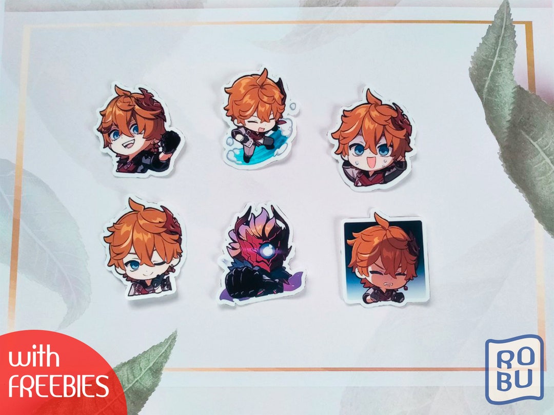 Genshin Impact Stickers Childe Vinyl Glossy Waterproof Stickers Bottle ...