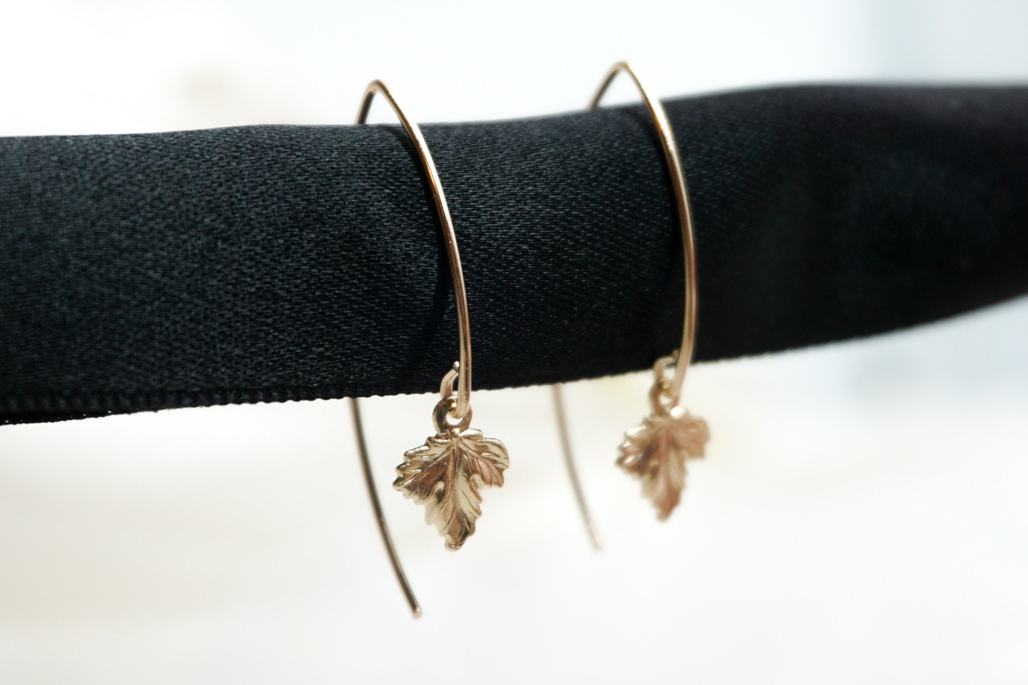 MAPLE LEAF EARRINGS- Gold Maple Leaf Earrings • Drop Earrings ...