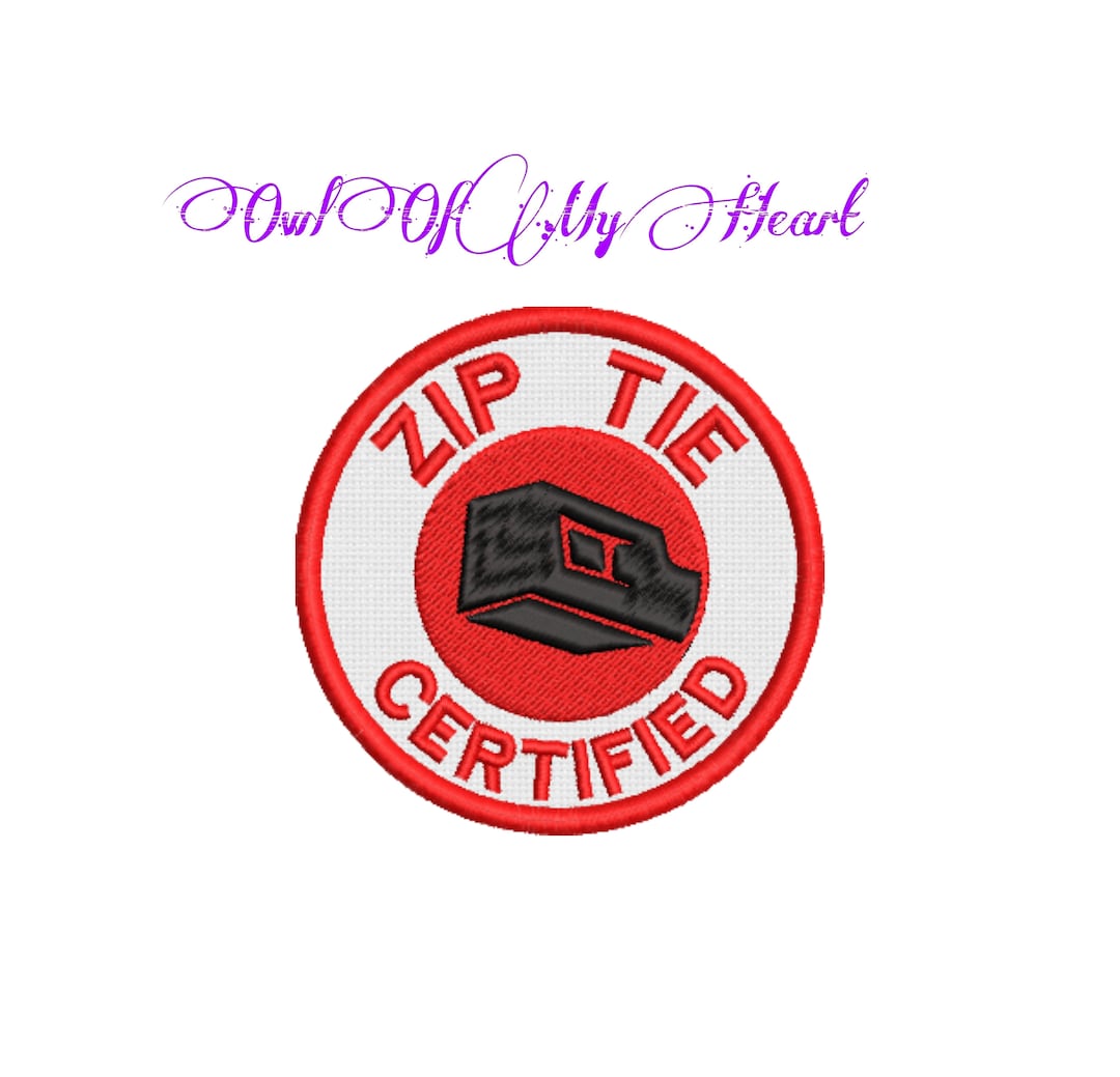 Zip Tie Certified Patch (2 Sizes Available) - Etsy