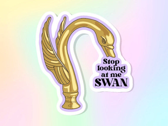 Billy Madison Sticker Stop Looking at Me Swan VINYL - Etsy