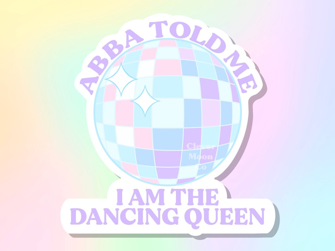 Dancing Queen Sticker ABBA VINYL STICKER Waterproof Sticker Music ...
