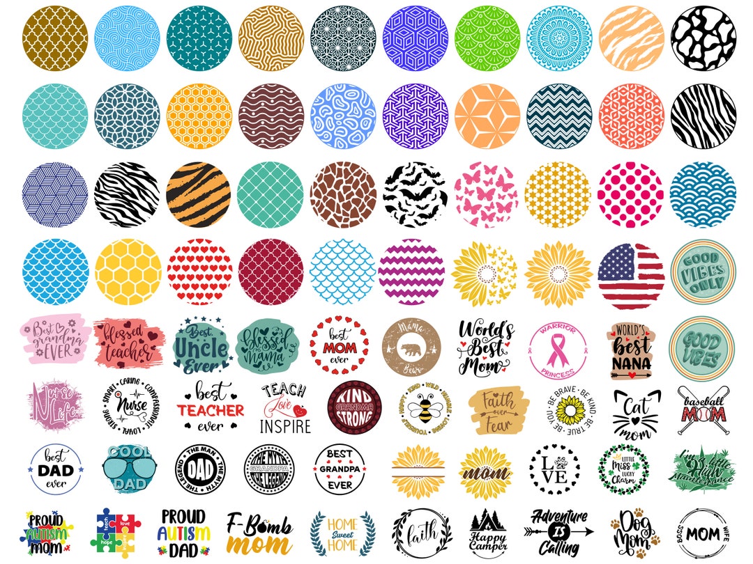 120 Keychain Svg Bundle Key Ring Svg Keychain Pattern Svg Paint Brush ...