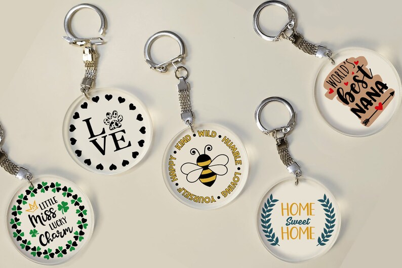 120 Keychain Svg Bundle Key Ring Svg Keychain Pattern Svg - Etsy