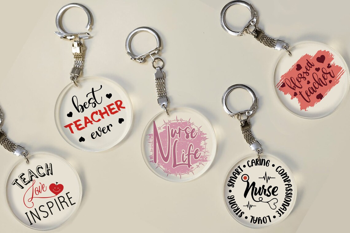 120 Keychain Svg Bundle Key Ring Svg Keychain Pattern Svg - Etsy
