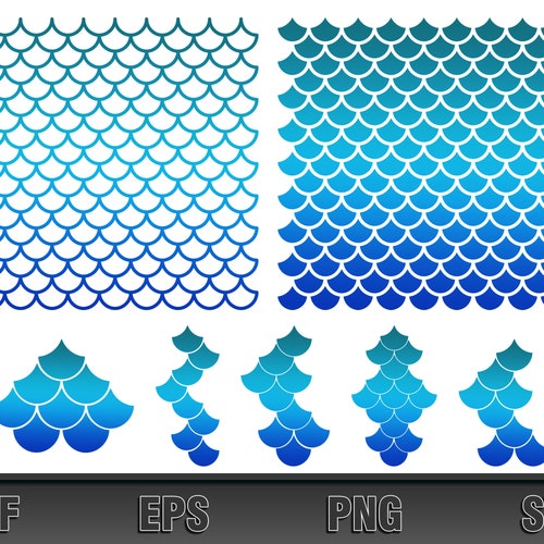 Mermaid Scales SVG Mermaid Cut File Pattern Fish Scales - Etsy