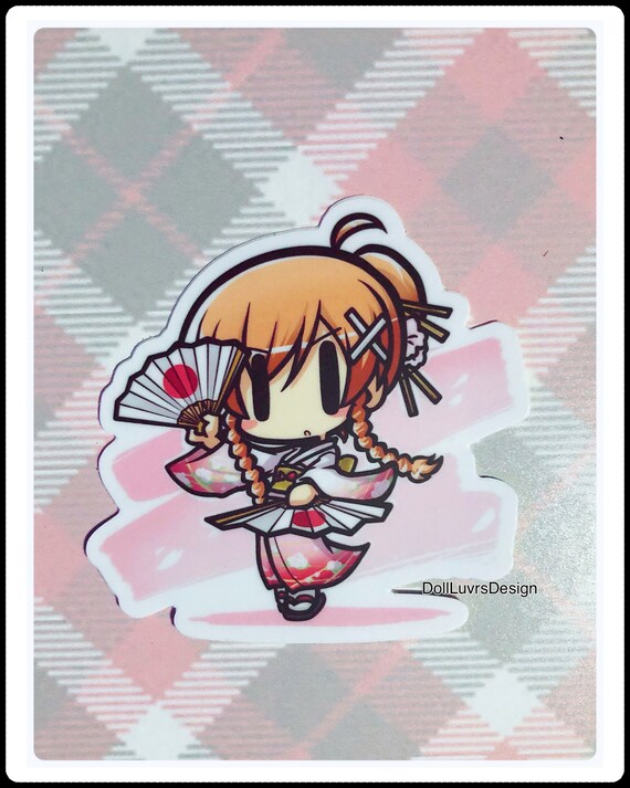 Smart Doll Japanese Girl Yukata Sticker/magnet | Etsy