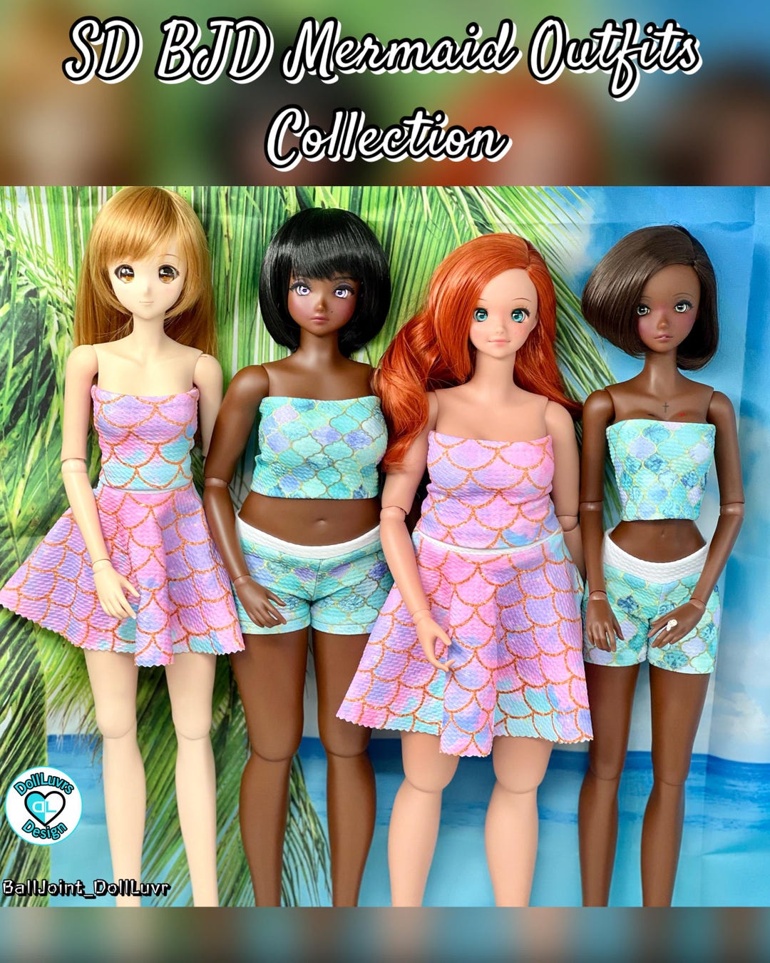 SD BJD Mermaid Outfits Collection for Smart Doll/dollfie Dream/dds 1:3 ...