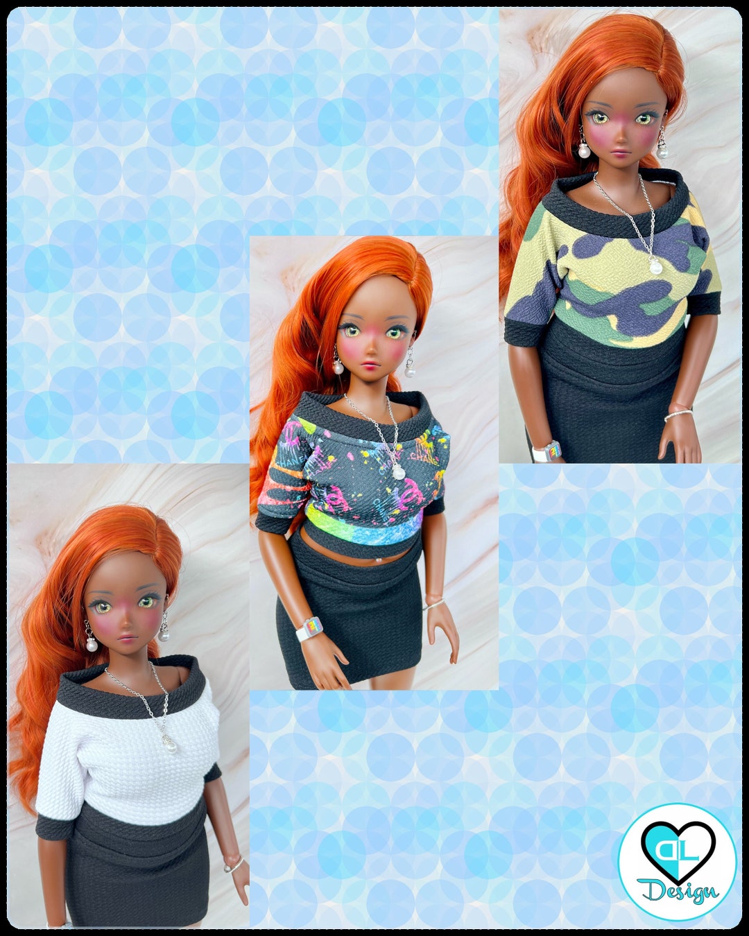 Smart Doll PEAR Body Crop Top & Skirt Outfit 1:3 Scale Doll - Etsy