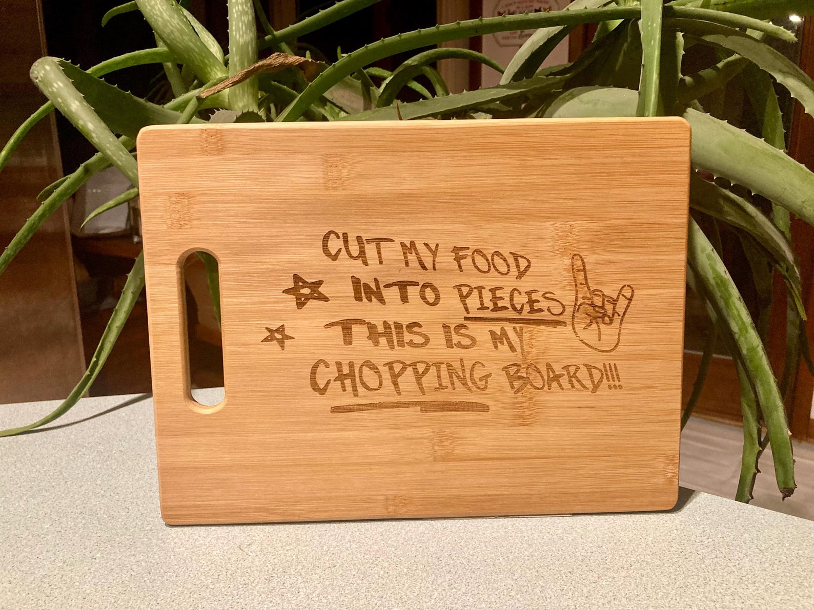 Cut My Food Into Pieces Cutting Board - Etsy