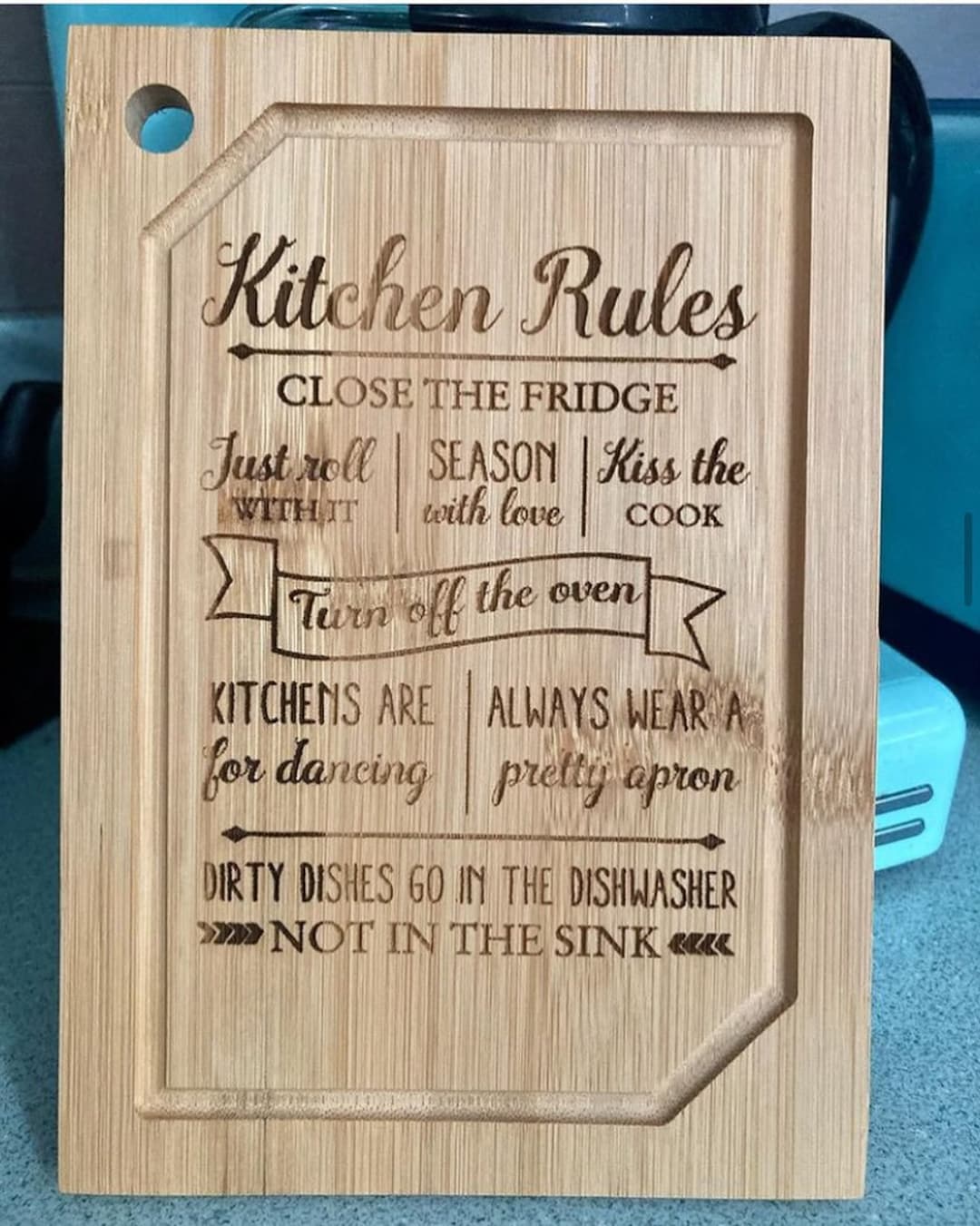 Kitchen Rules Sign - Etsy