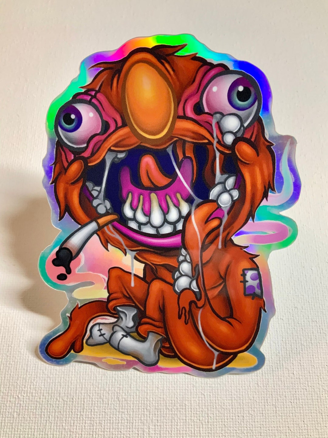 Don’t Tickle Me Holographic Sticker - Etsy